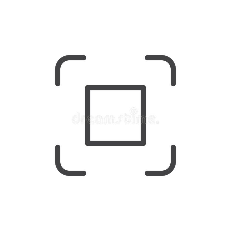 Maximize Full Screen Icon Thin Outline Art Symbol Stock Vector ...