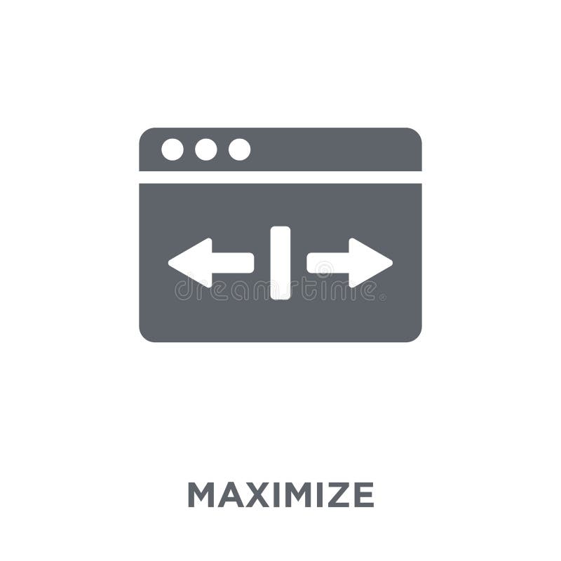 Maximize Icon in Trendy Design Style. Maximize Icon Isolated on White ...