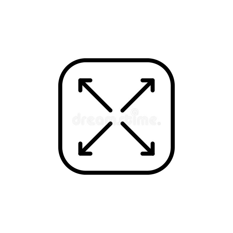 Maximize Icon Design Line Style. Perfect for Application, Web, Logo and ...