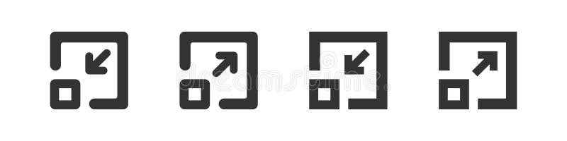 Maximize Icon. Full Size Screen Stock Vector - Illustration of enlarge ...