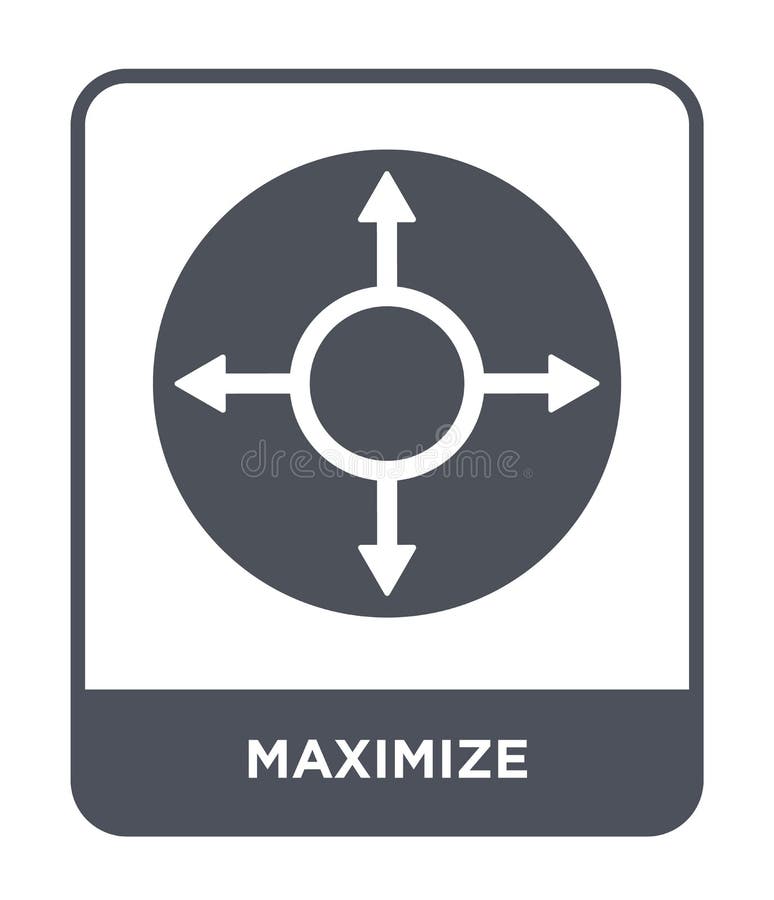 Maximize Icon in Trendy Design Style. Maximize Icon Isolated on White ...