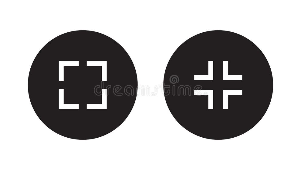 Maximize and Minimize Screen Button Icon Vector Stock Vector ...