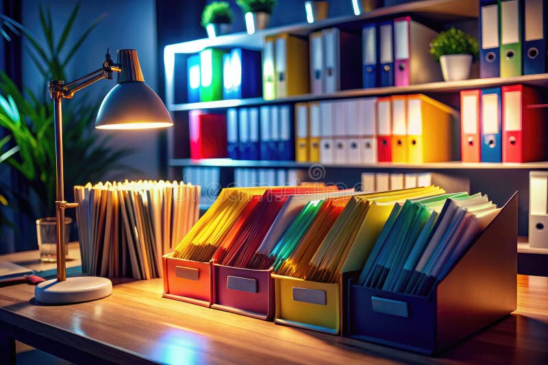 Vibrant Color Coded File Folders Stock Illustrations – 8 Vibrant Color ...