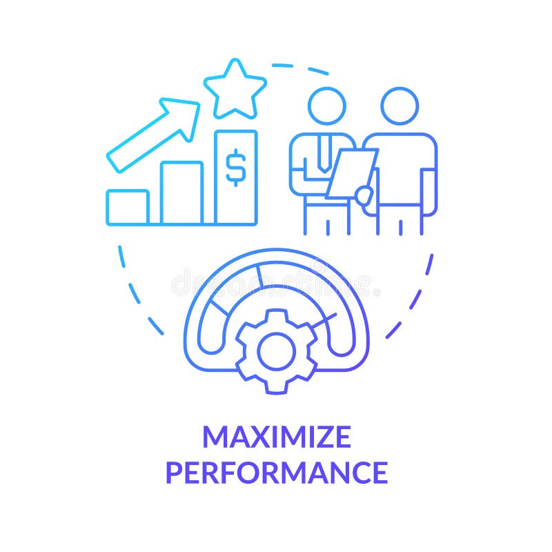 Maximize Business Performance Stock Illustration - Illustration of ...