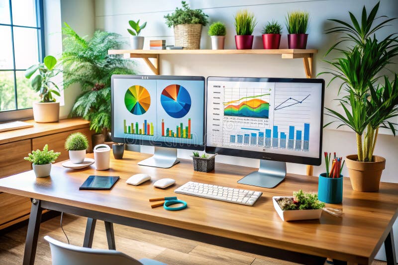 Maximize Productivity with a Modern DualMonitor Setup a Minimalist Data ...