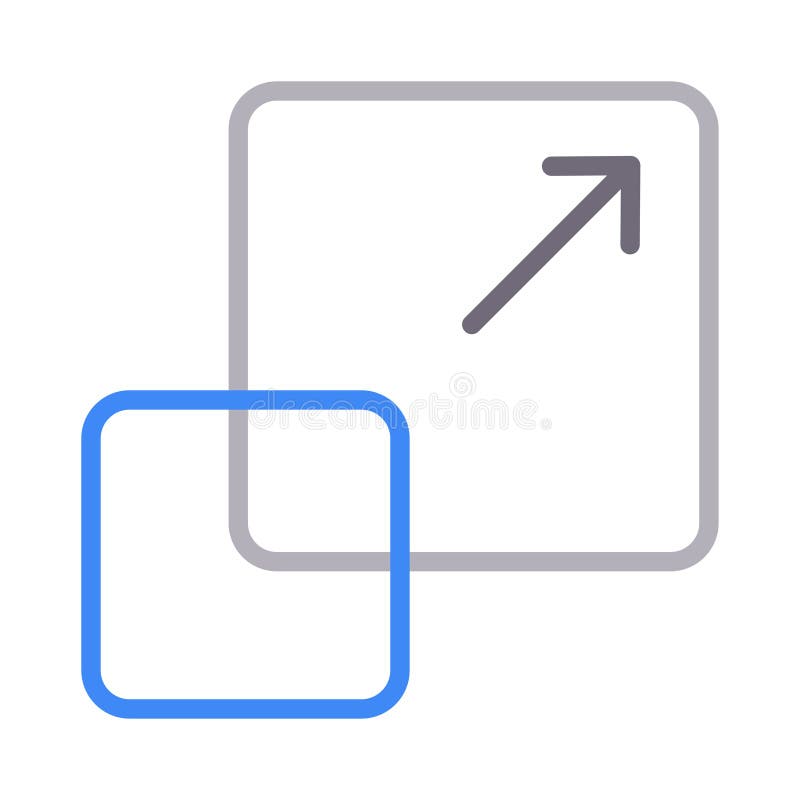 Maximize Vector Color Line Icon Stock Illustration - Illustration of ...