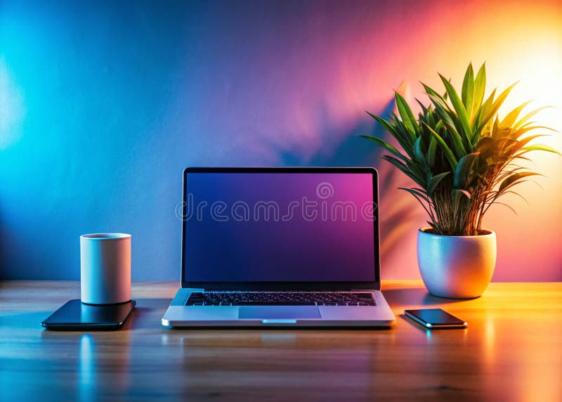 Maximize Your Productivity a Modern Tech Workspace Featuring a Smart ...