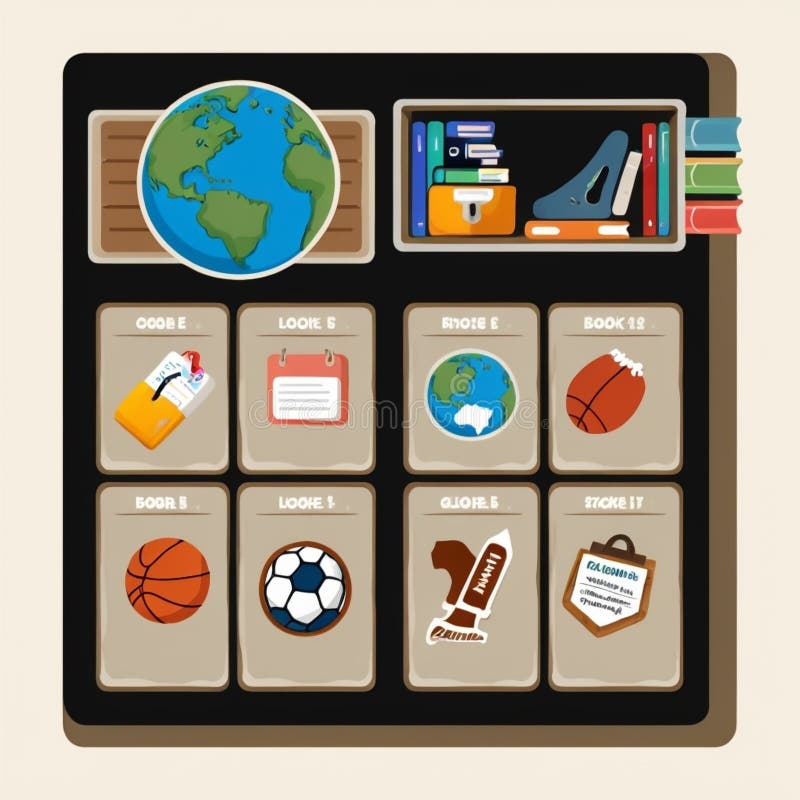 The Best Storage Solutions for Your School Locker Stock Illustration ... The Best Storage Solutions for Your School Locker Stock Illustration ...
