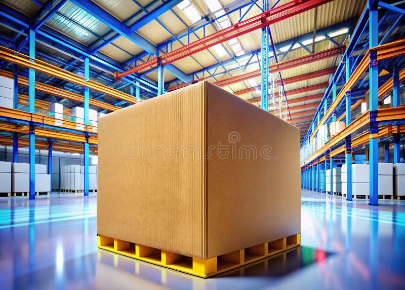 Robust Industrial Cardboard Boxes HighCapacity Packaging Mockups for ...