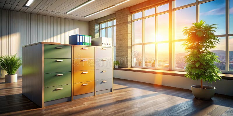 Maximize Your Workspace with this Sleek Modern File Cabinet an Aerial ...