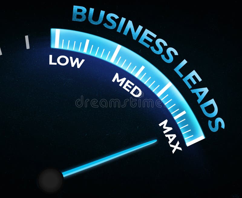 Maximum Business Leads Concept Background with Blue Glowing Design and ...