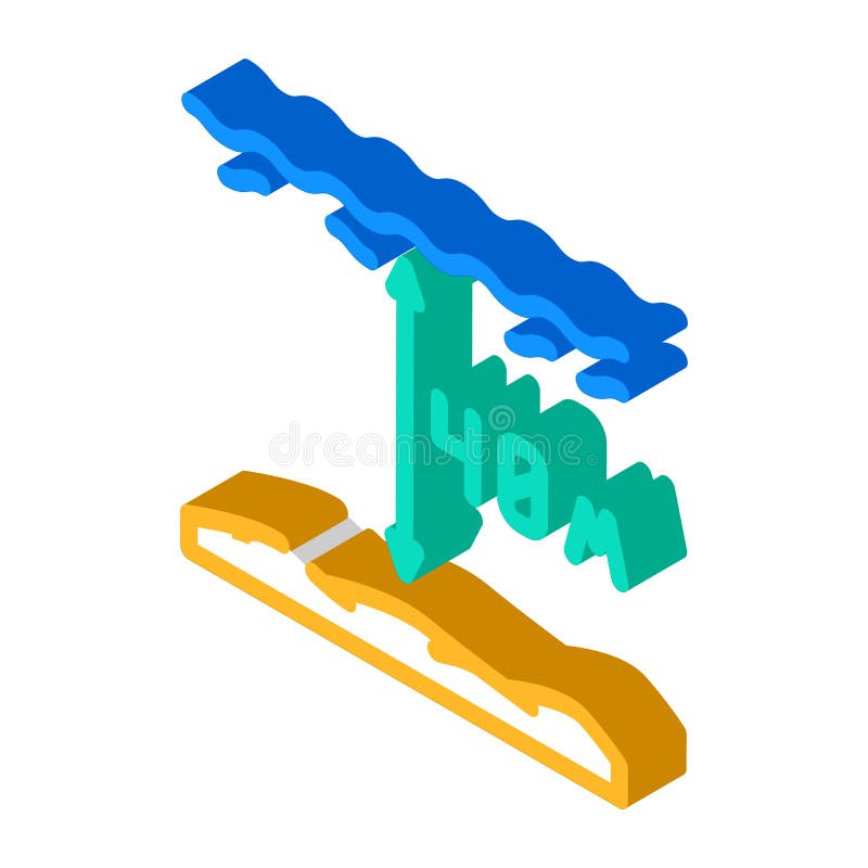 Maximum Diving Depth on Course Isometric Icon Vector Illustration Stock ...