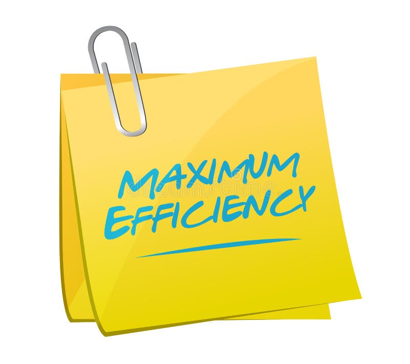 Maximum Efficiency Post Illustration Stock Illustration - Illustration ...