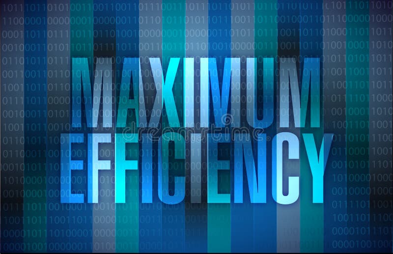 Maximum Efficiency Business Graph Stock Illustration - Illustration of ...