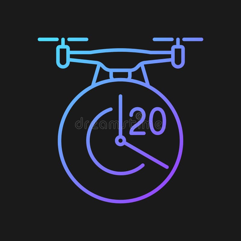 Maximum Flight Time Gradient Vector Manual Label Icon for Dark Theme ...