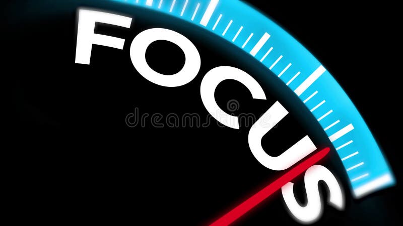 Maximum Focus in Business Background Design with Needle of Speedometer ...