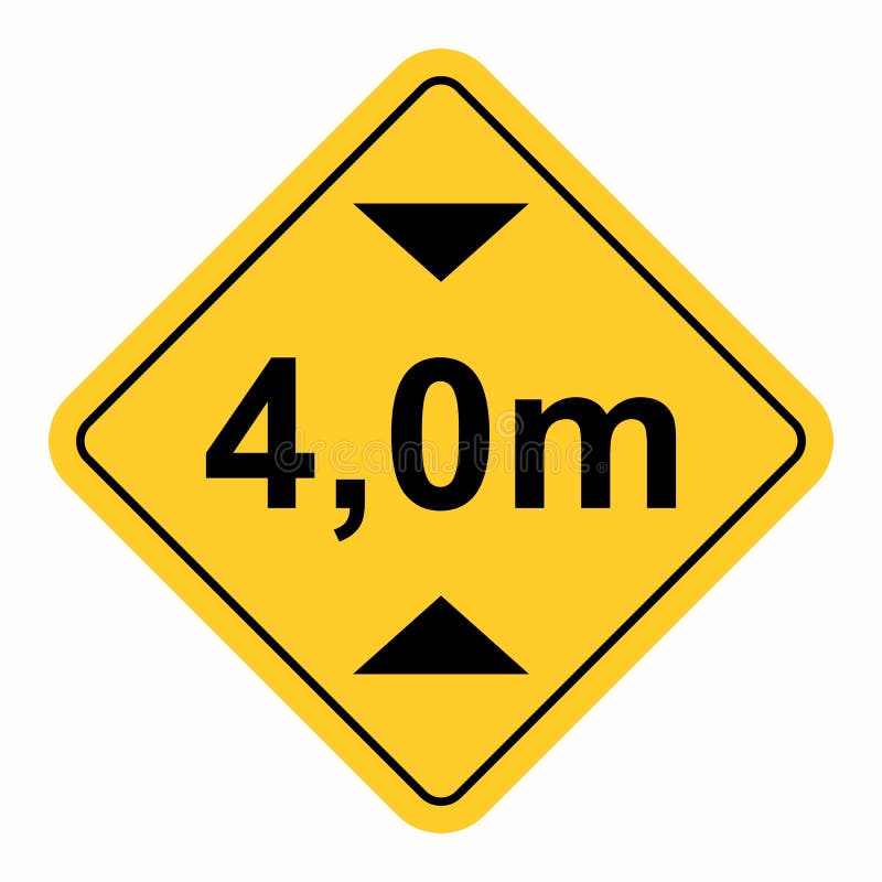 Maximum Height Traffic Sign Stock Illustration - Illustration of height ...