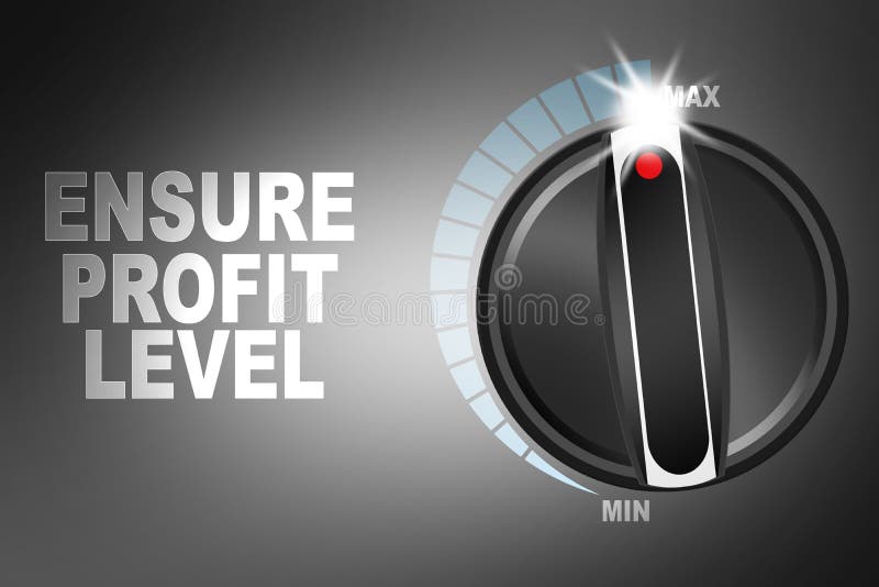 Maximum Level of Profit Level Concept with Knob Stock Illustration ...