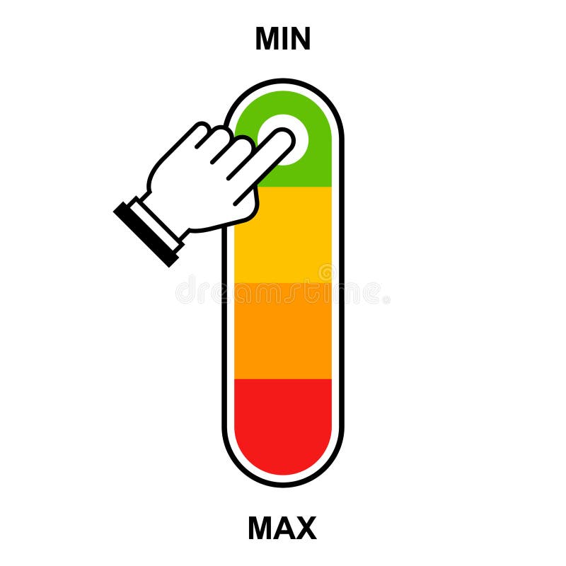 Maximum and minimum scale. stock vector. Illustration of maximum ...