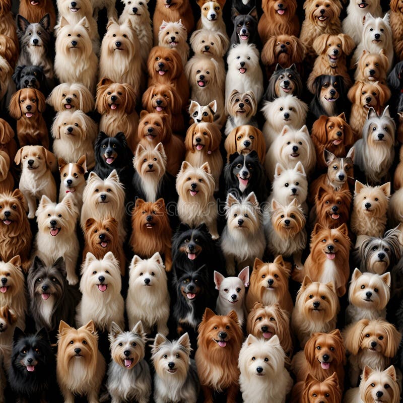 Maximum Number Small Dog Breeds Has Been Collected Postcard Stock ...