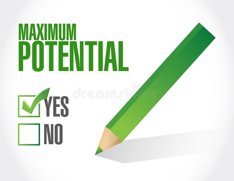 Maximum Potential People Sign Concept Stock Illustration - Illustration ...