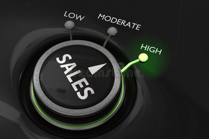 Maximum Sales Concept. Button for Maximize Sales Stock Illustration ...