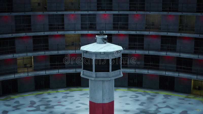 Maximum Security Prison Animation. 3d Rendering. Seamless Loop Stock ...