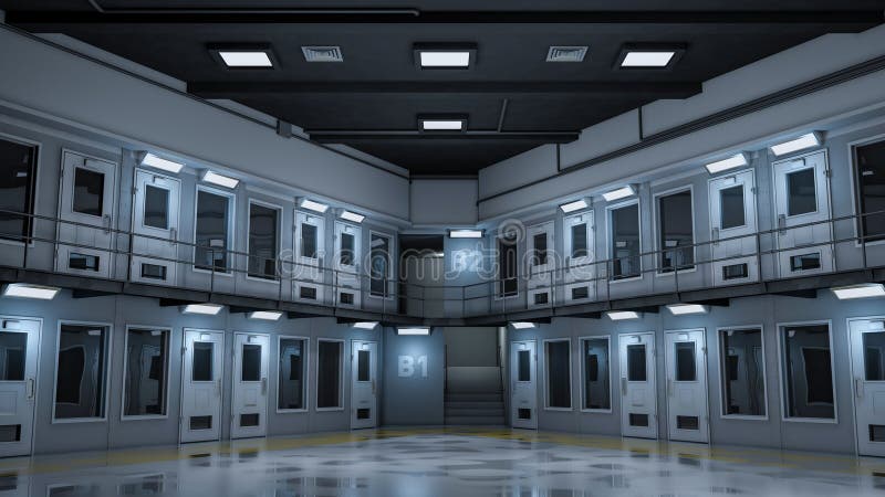 Maximum Security Prison. Lights Turning on in Maximum Security ...