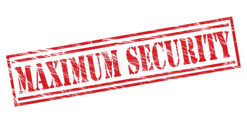 Maximum security stamp stock illustration. Illustration of icon - 105115411
