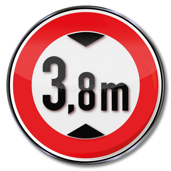 Maximum size of 3.8 meters stock vector. Illustration of limitation ...