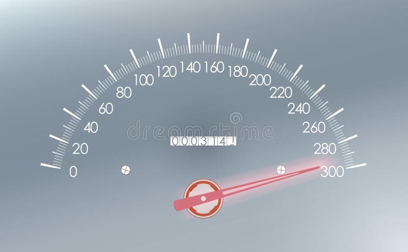 Maximum Speed on the Speedometer Stock Illustration - Illustration of ...