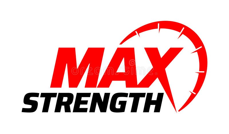 Maximum Strength Vector Logo Icon Badge Stock Vector - Illustration of ...