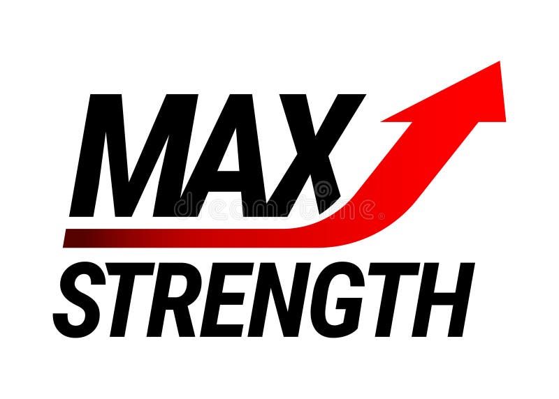 Maximum Strength Vector Logo Icon Badge Stock Vector - Illustration of ...