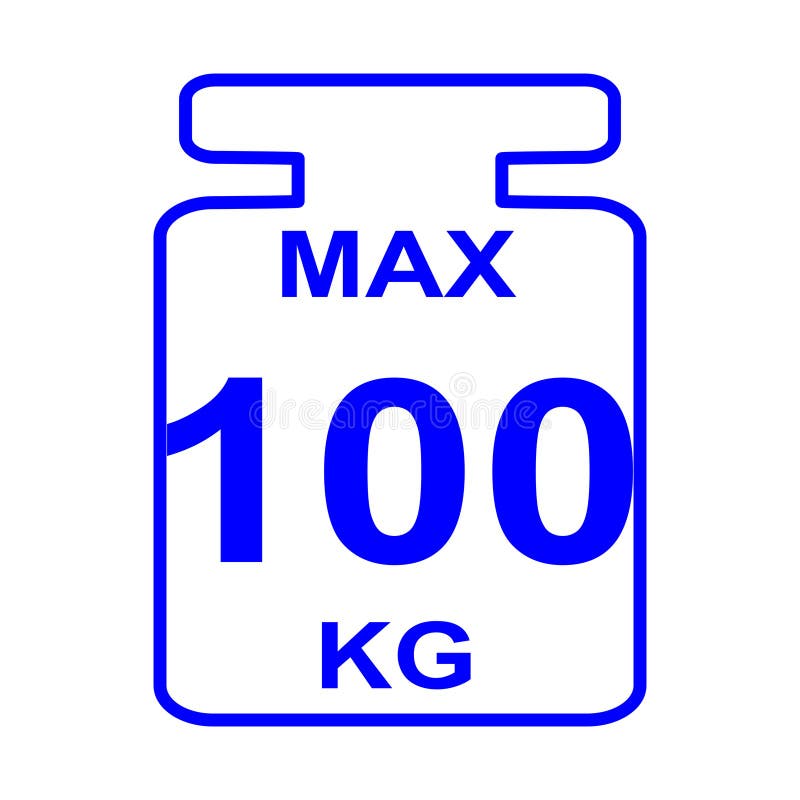 Maximum Weight Limit Up To Hundred Kg. Isolated Vector, Illustration ...
