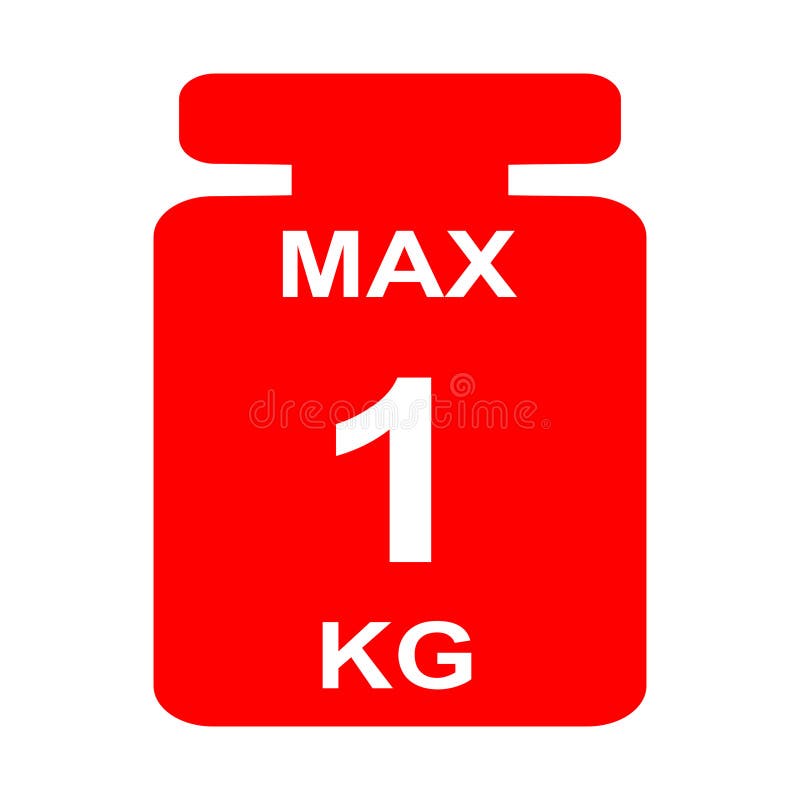 Maximum Weight Limit Up To One Kg. Isolated Vector , Illustration Stock ...
