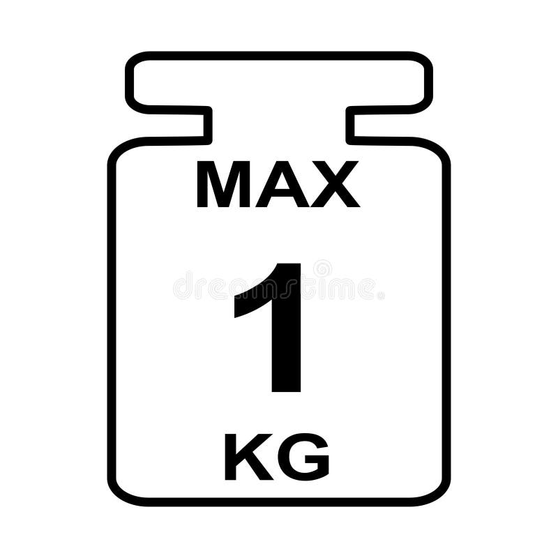 Maximum Weight Limit Up To One Kg. Isolated Vector , Illustration Stock ...