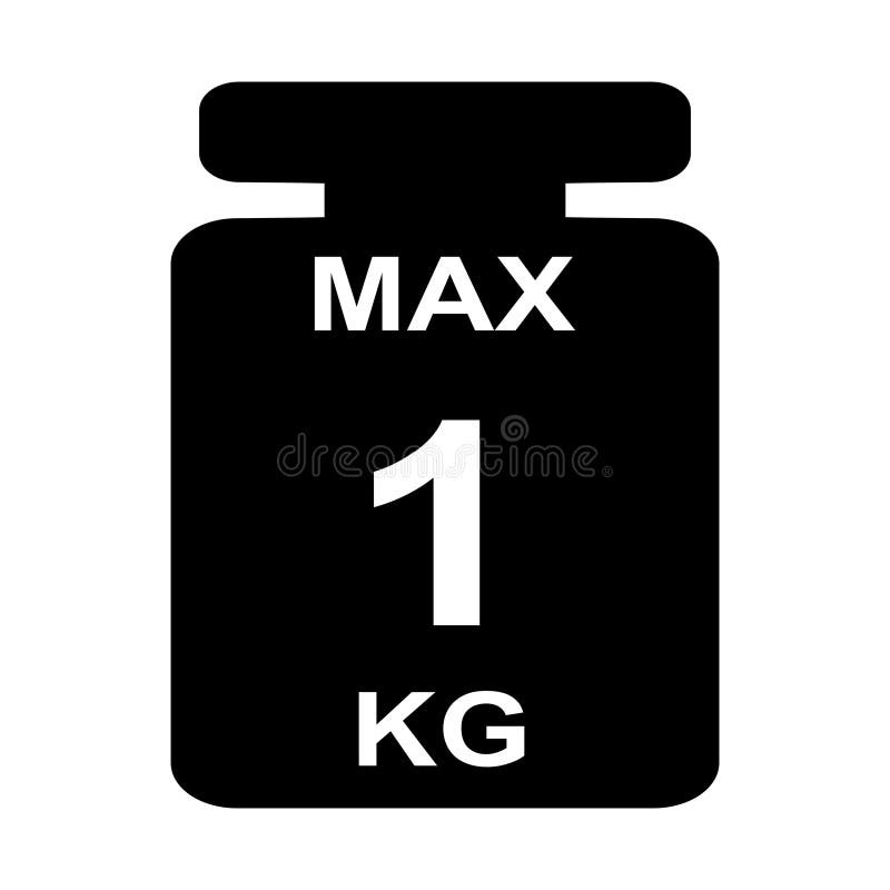 Maximum Weight Limit Up To One Kg. Isolated Vector , Illustration Stock ...