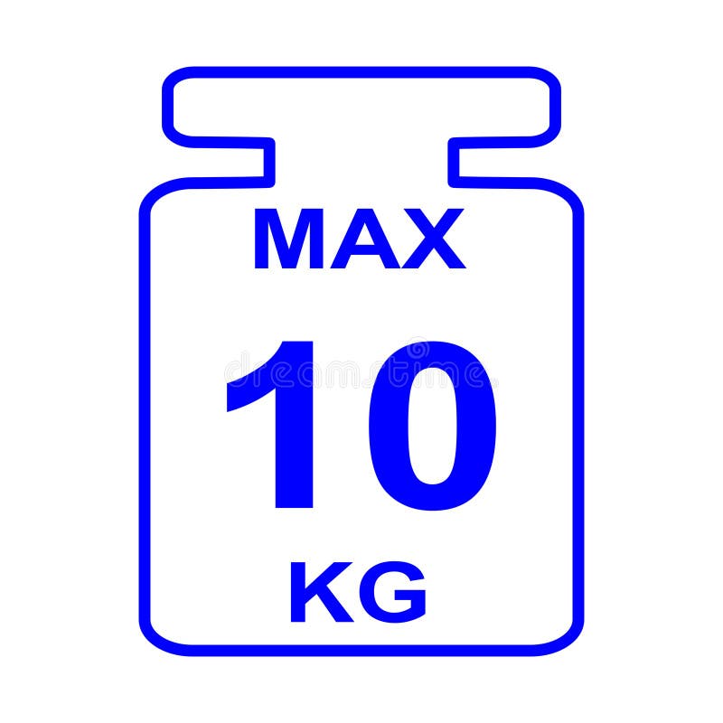 Maximum Weight Limit Up To Ten Kg. Isolated Vector, Illustration Stock ...