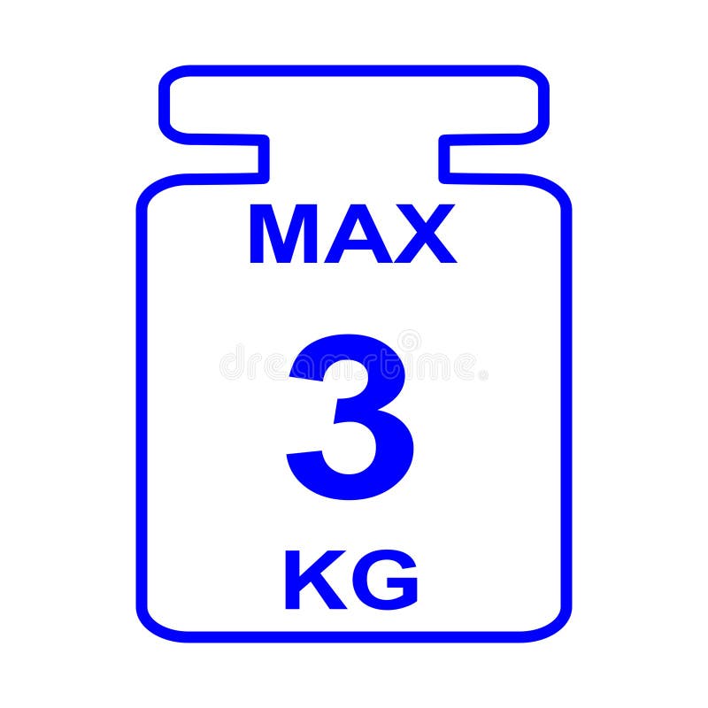 Maximum Weight Limit Up To Three Kg. Isolated Vector, Illustration ...