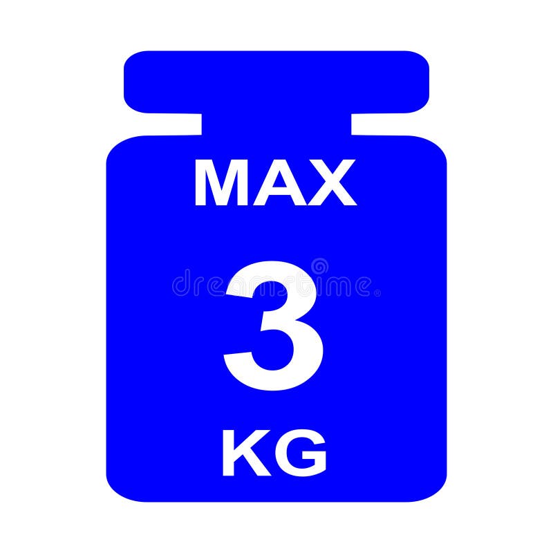Maximum Weight Limit Up To Three Kg. Isolated Vector, Illustration ...