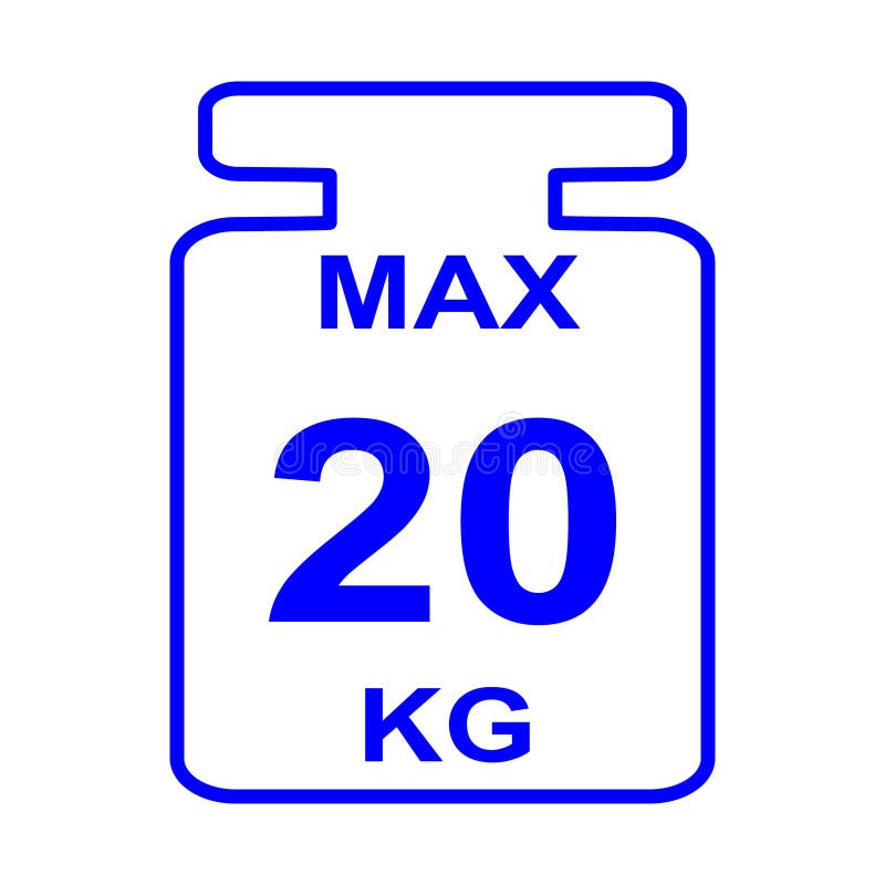 Maximum Weight Limit Up To, Twenty Kg. Isolated Vector, Illustration ...