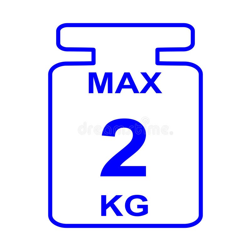 Maximum Weight Limit Up To Two Kg. Isolated Vector, Illustration Stock ...