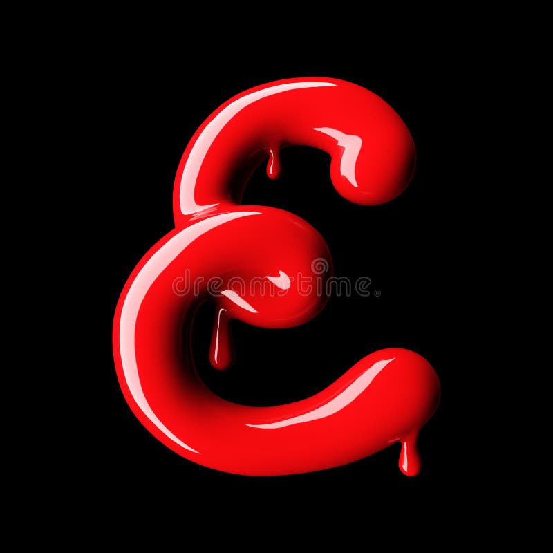 Mayúscula Rojo Brillante De La Letra K Representación 3d Stock de ...