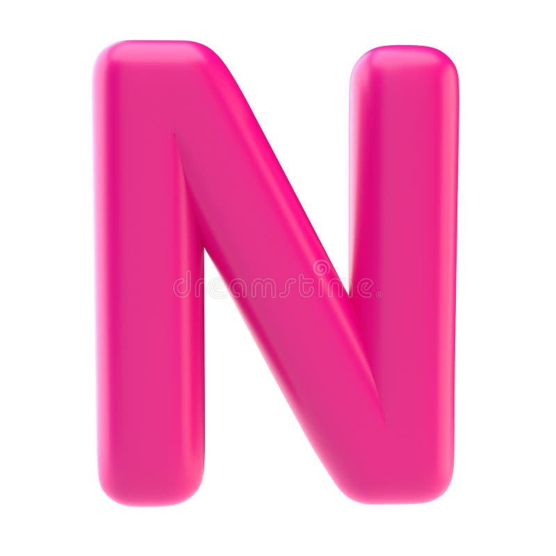 Mayúscula Rosado Brillante De La Letra Stock de ilustración ...