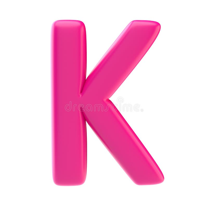 Mayúscula Rosado Brillante De La Letra Stock de ilustración ...