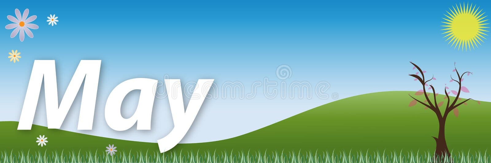 Banner Months of the Year Set Stock Vector - Illustration of headlines ...