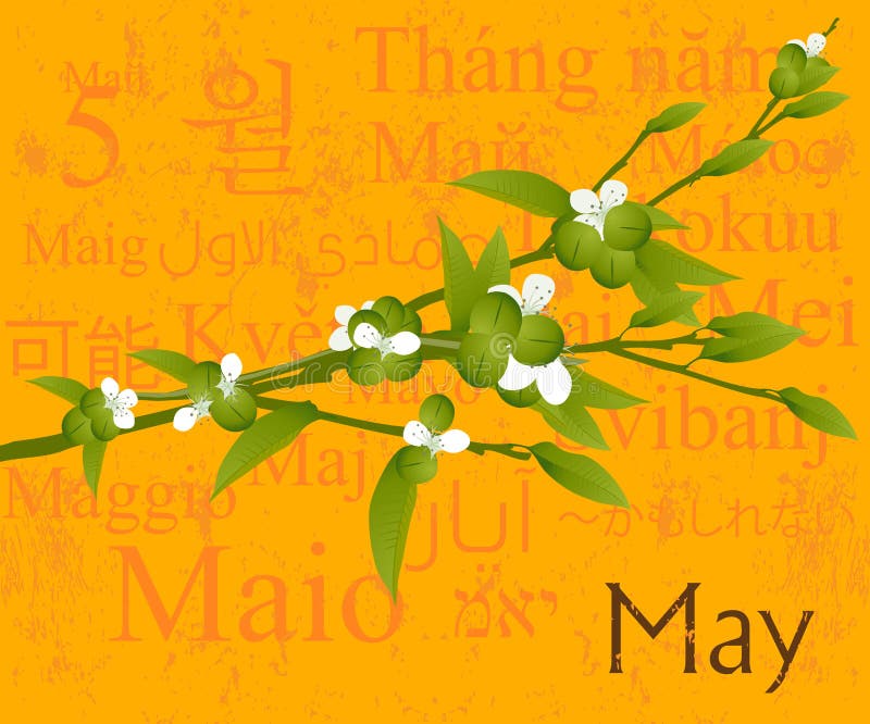 May stock vector. Illustration of languages, events, colorful - 7261918
