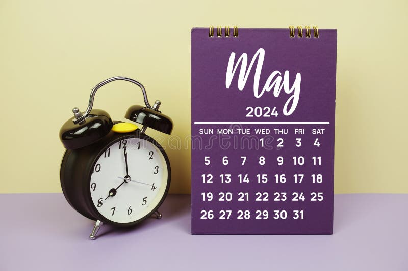 May 2024 Annual Monthly Desk Calendar for Planning and Management Stock ...