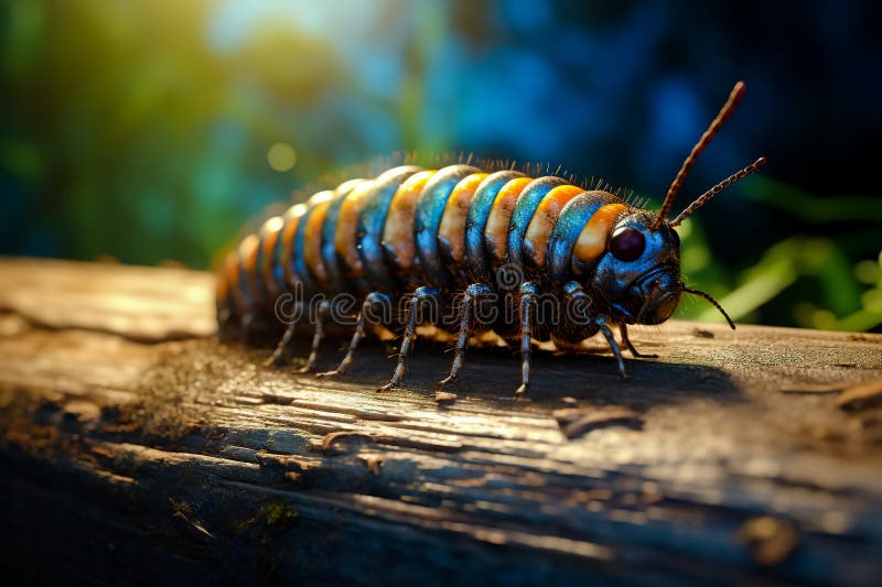 A May Beetle Larva Crawling Stock Illustration - Illustration of ...