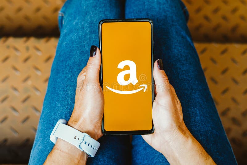 May 22, 2023, Brazil. in this Photo Illustration, the Amazon Logo is ...